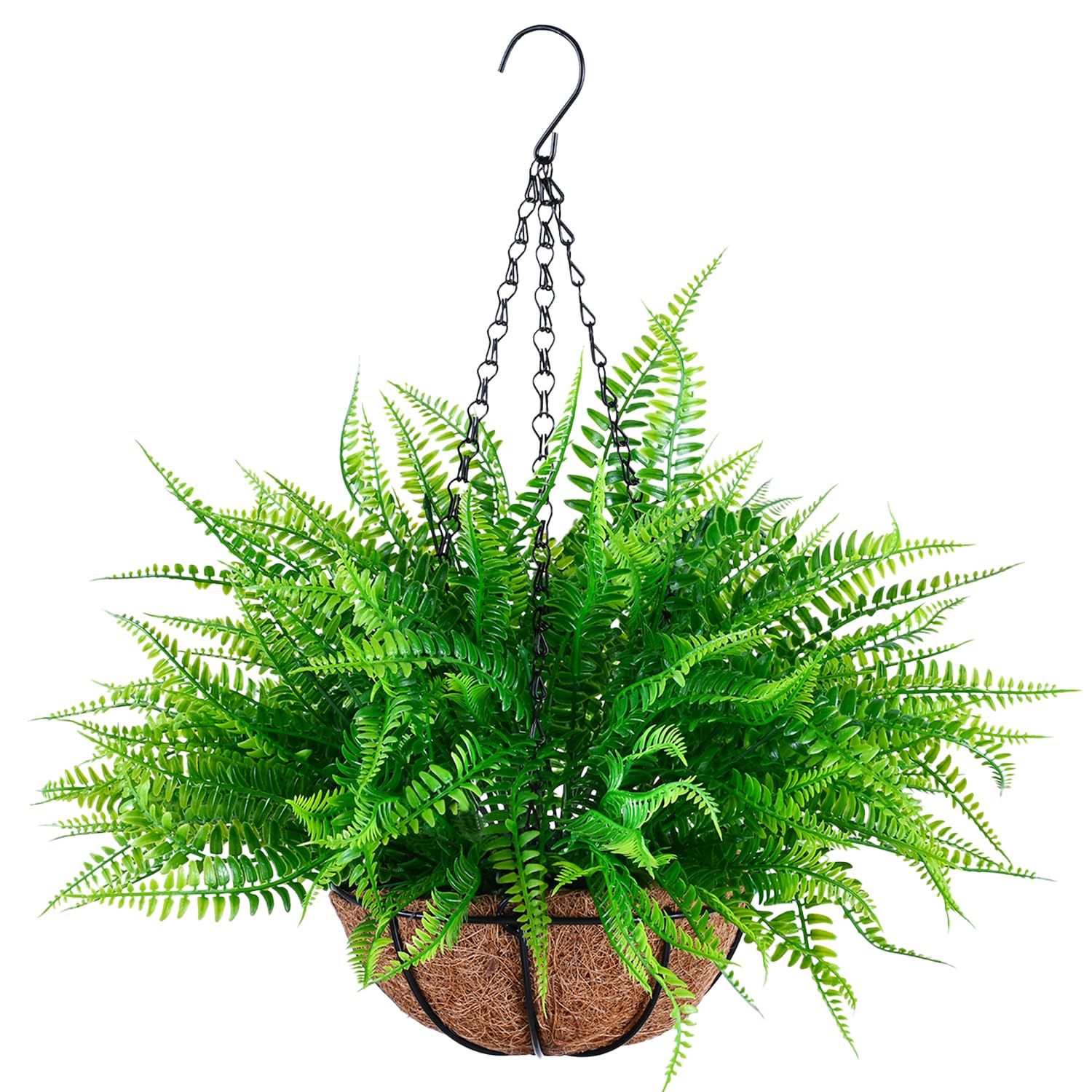 Amazon.com: FAJUNZH UV Resistant Lifelike Artificial Hanging Boston ...