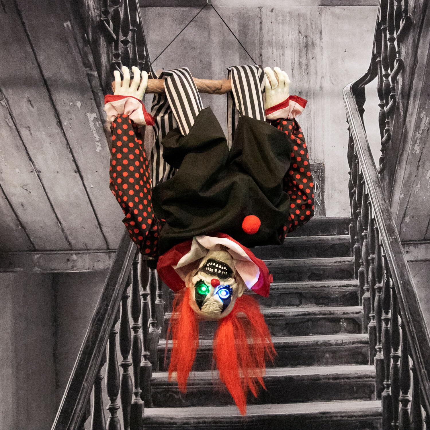 Haunted Hill Farm Flip The Upside-Down Talking Clown Animatronic with ...