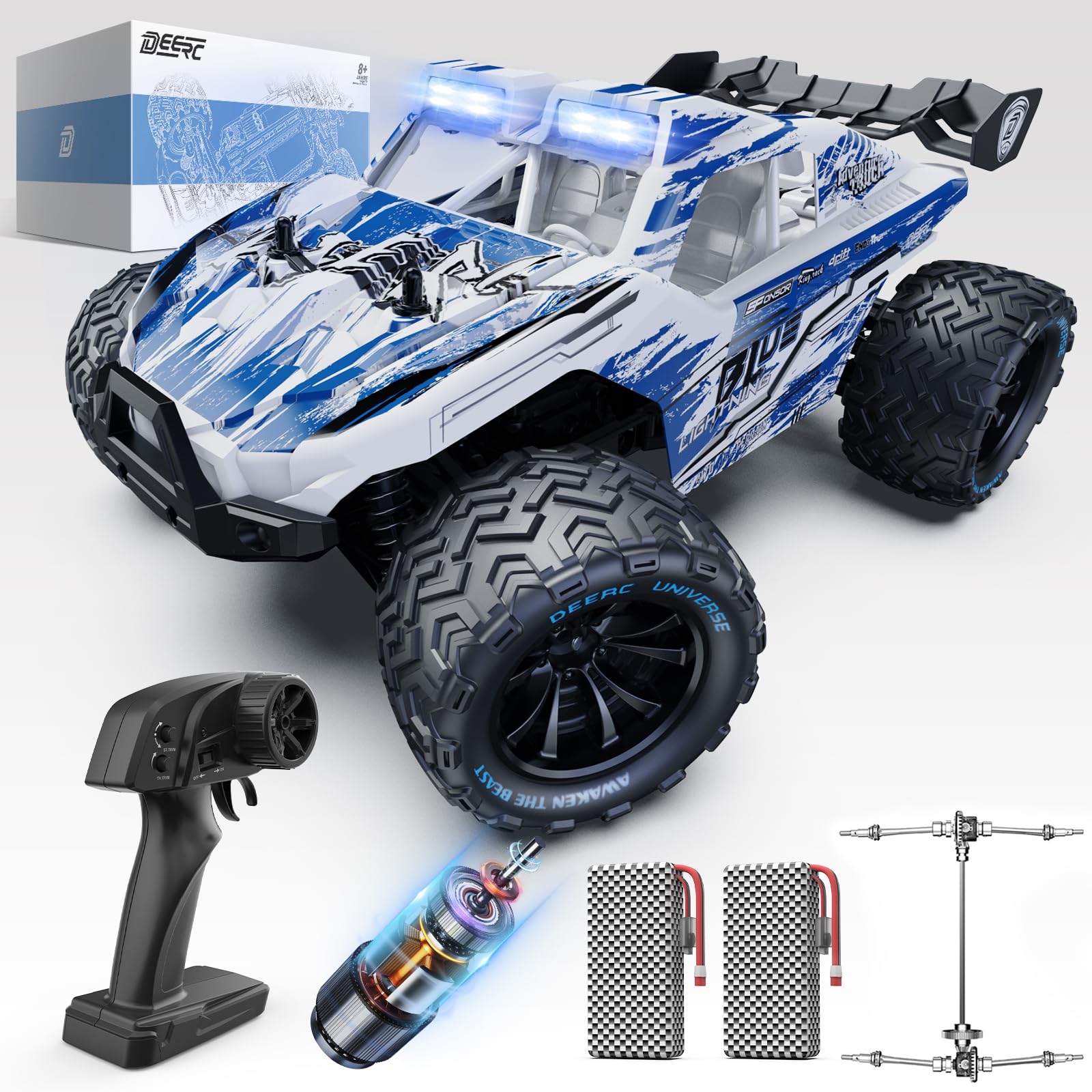 Snapklik.com : DEERC 1:14 All Terrain RC Cars, 40KPH High Speed Off ...