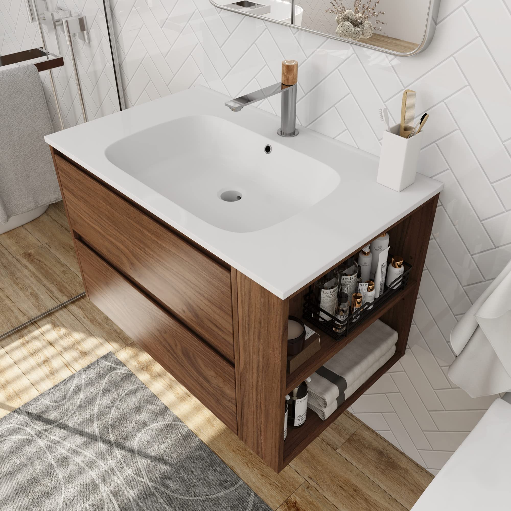 Amazon.com: Nimaolt 30 inch Floating Bathroom Vanity with Sink Combo ...