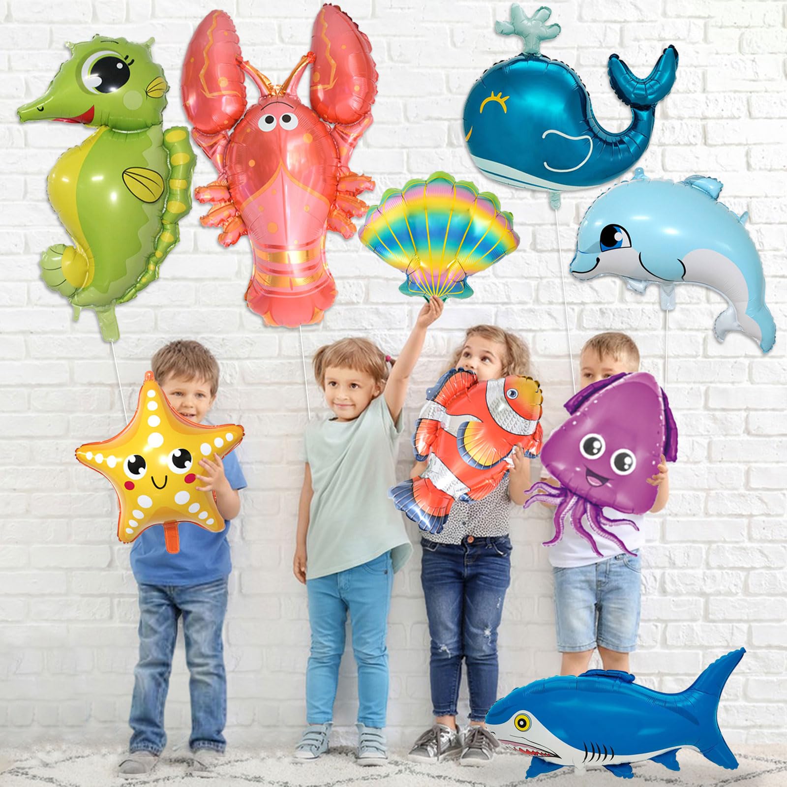Snapklik.com : 9 Pcs Sea Animal Balloons, Under The Sea Decorations ...