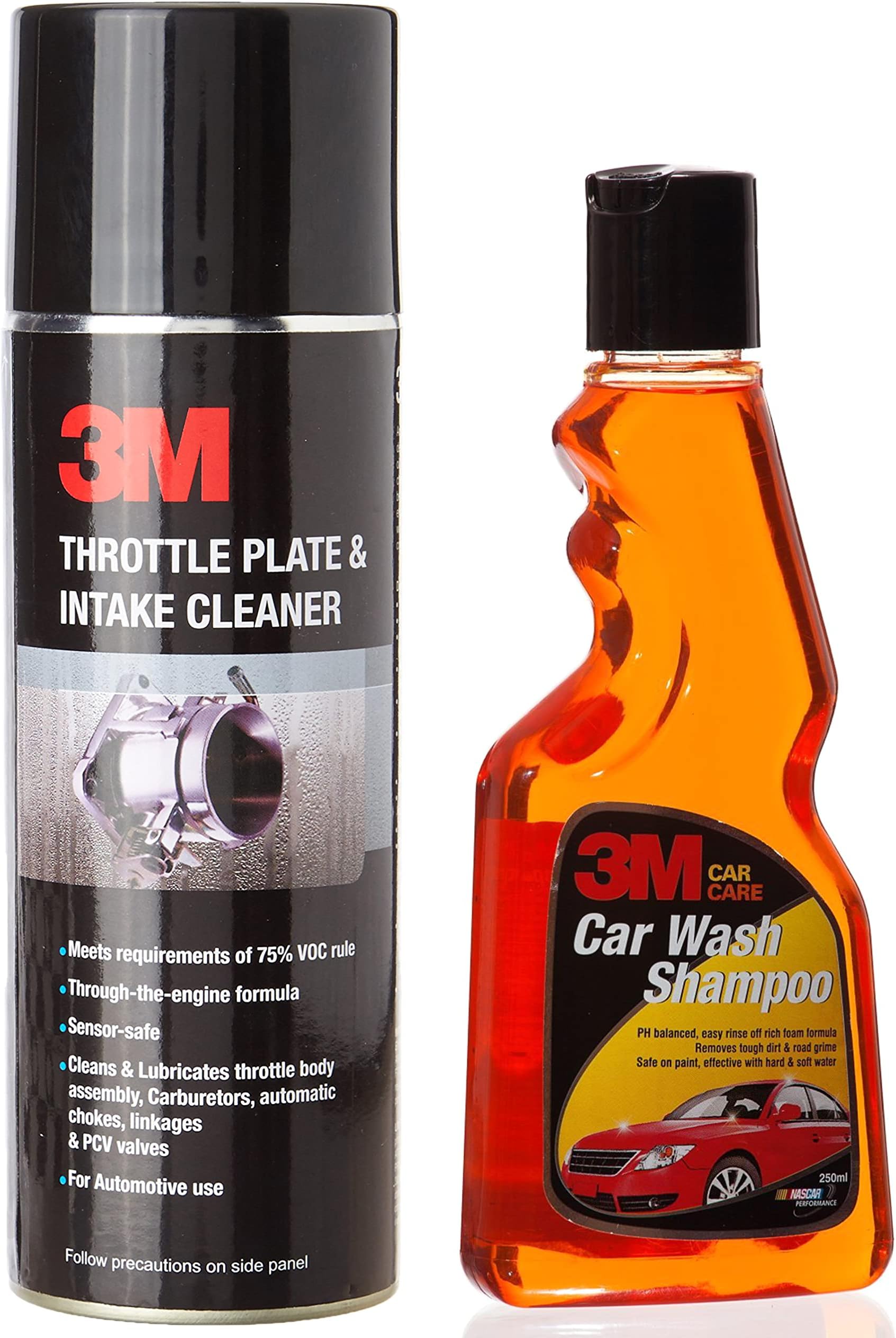 3M Throttle Plate & Intake Cleaner (325 g, Amber) & Car Care Car Wash ...