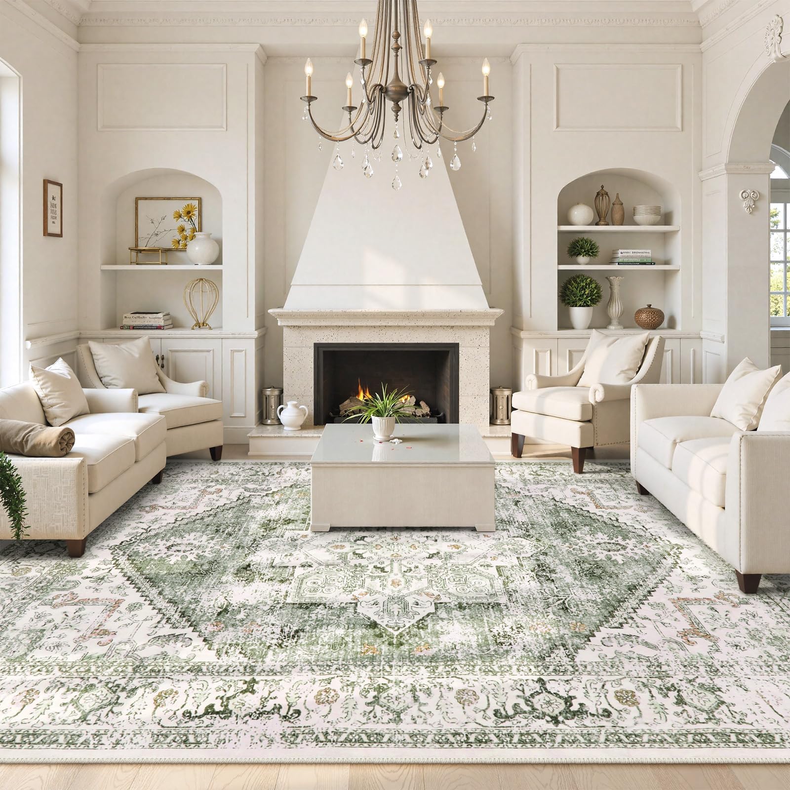 Amazon.com: 9x12 Area Rugs Washable Rug for Living Room Big Bedroom ...