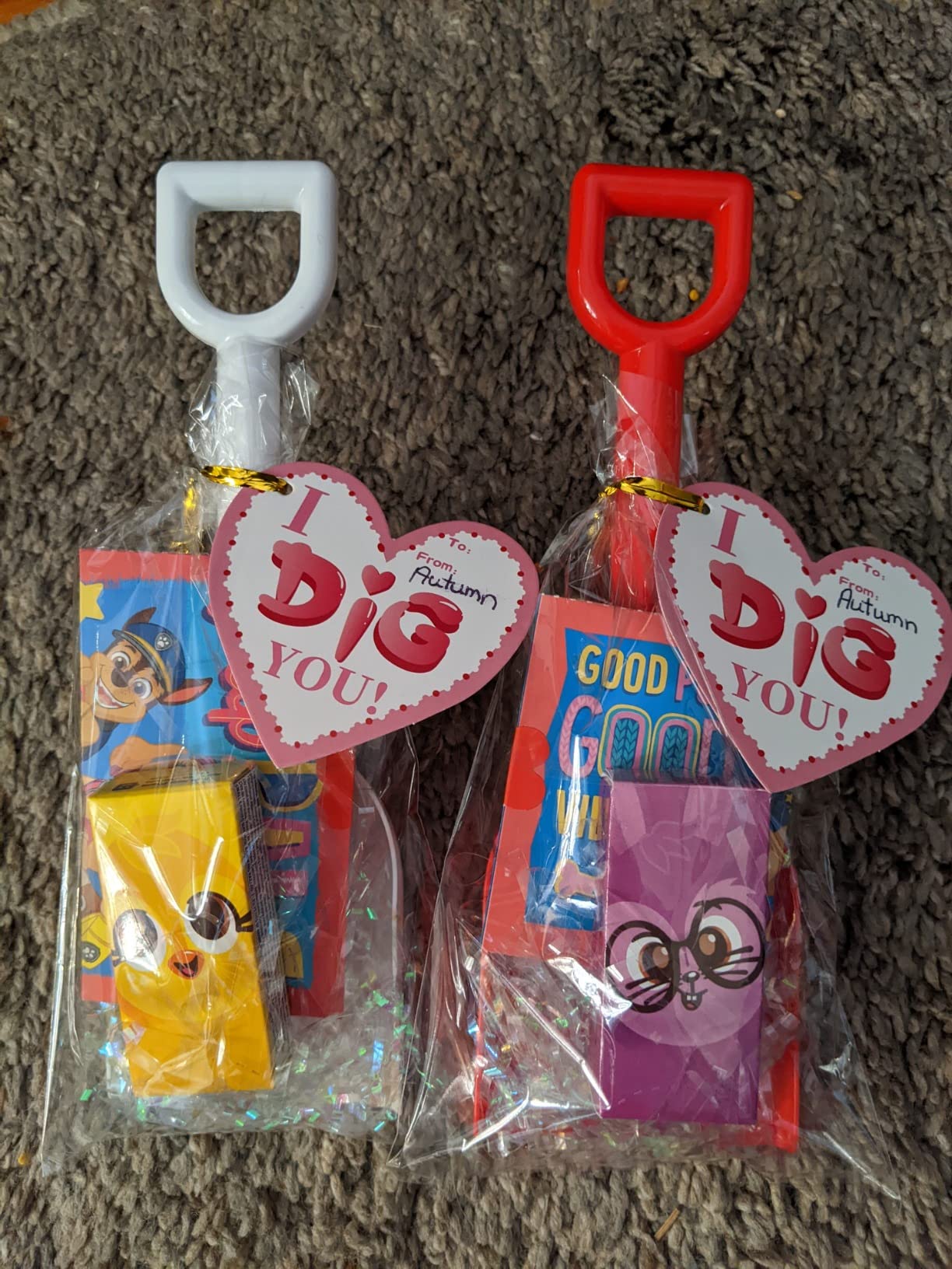 36 Packs Plastic Shovels with Valentines Day “I DIG You” Gift Cards and ...