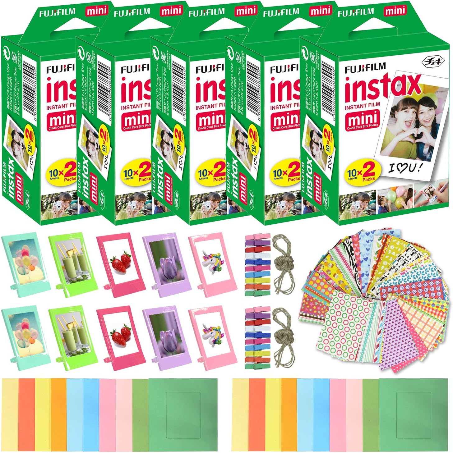 Amazon.com : Fujifilm Instax Mini Instant Film (8 Twin Packs, 160 Total ...