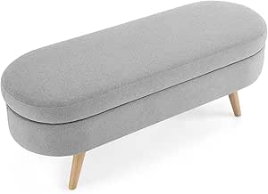 Amazon.com: LUXFFY Storage Footstool Bench with Large Storage Space ...