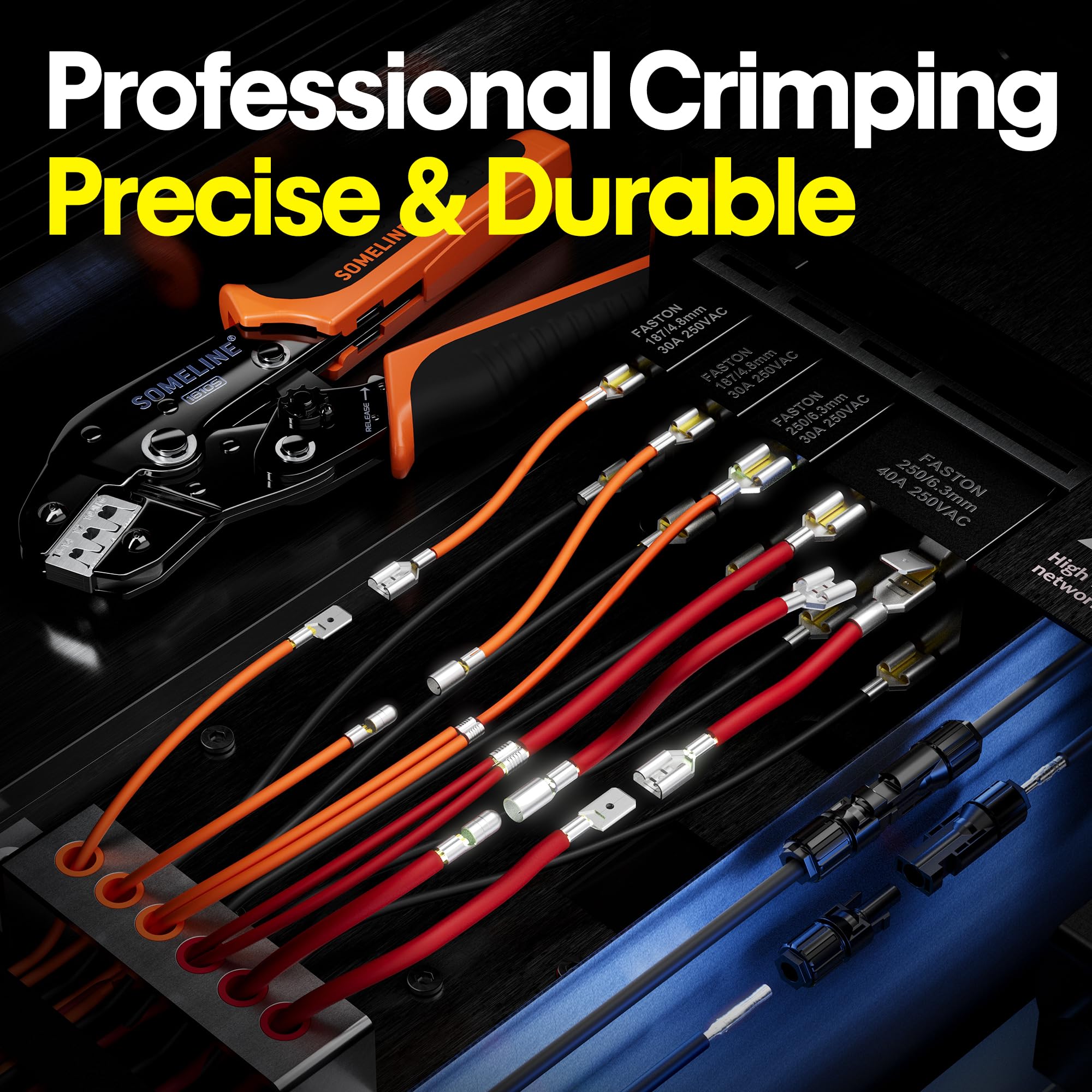 Snapklik.com : Wire Terminal Connector Crimping Tool Kit,3.9mm 4.8mm 6 ...