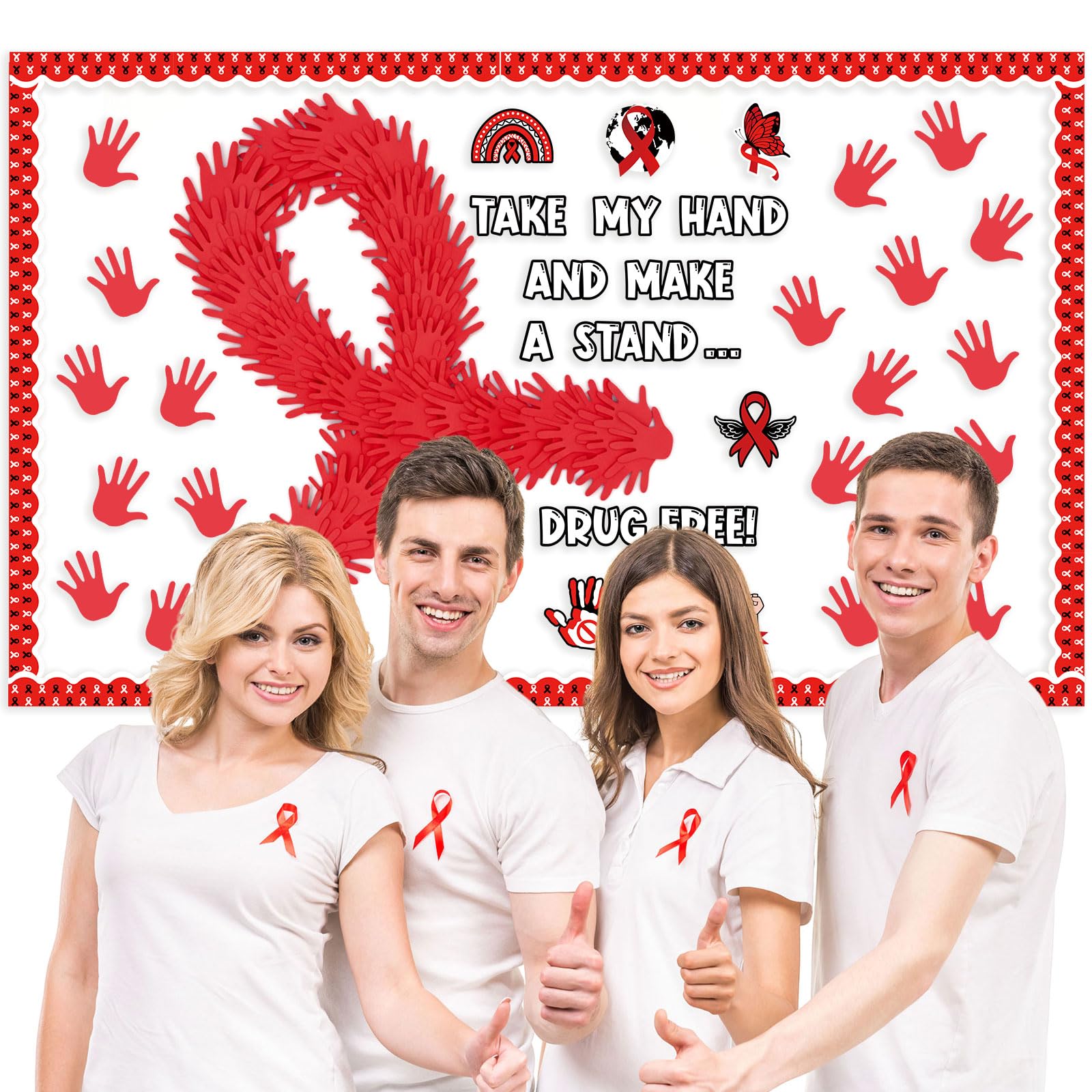 Snapklik.com : Red Ribbon Week Bulletin Board Decorations Anti-Drug ...