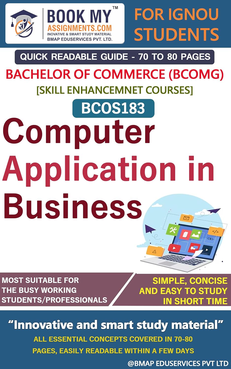 Buy IGNOU BCOS183 Computer Application in Business Community ...
