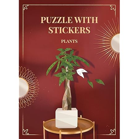 Amazon.com: Puzzle with Stickers Plants - Sticker Book Puzzle for ...