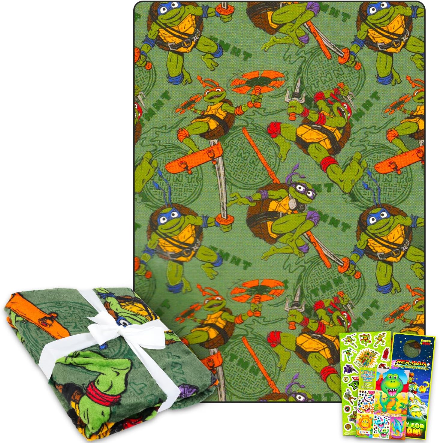 Amazon.com: Teenage Mutant Ninja Turtles Fleece Blanket Set - Bundle ...