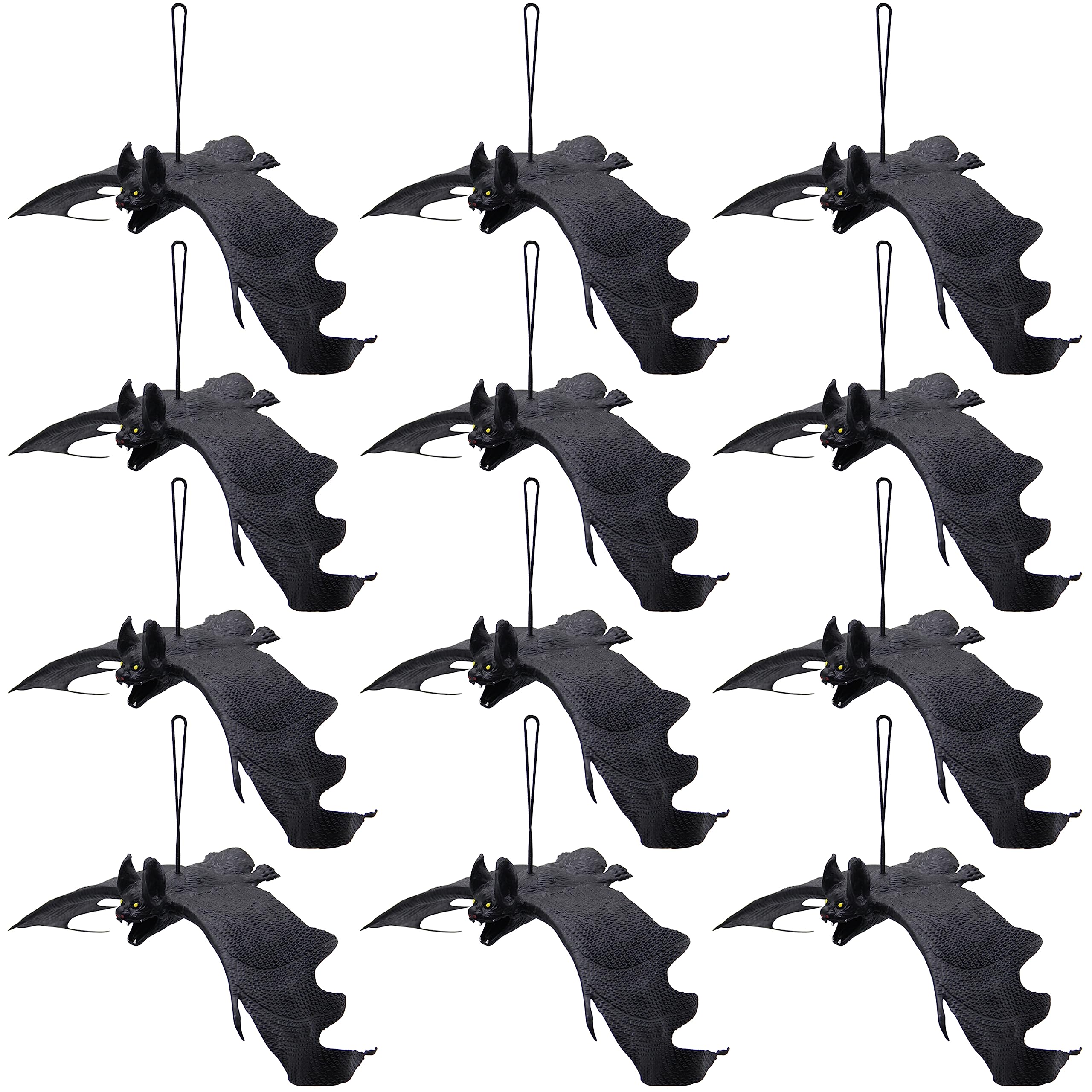Amazon.com : ATDAWN Halloween Hanging Bats, Rubber Bats, Realistic ...