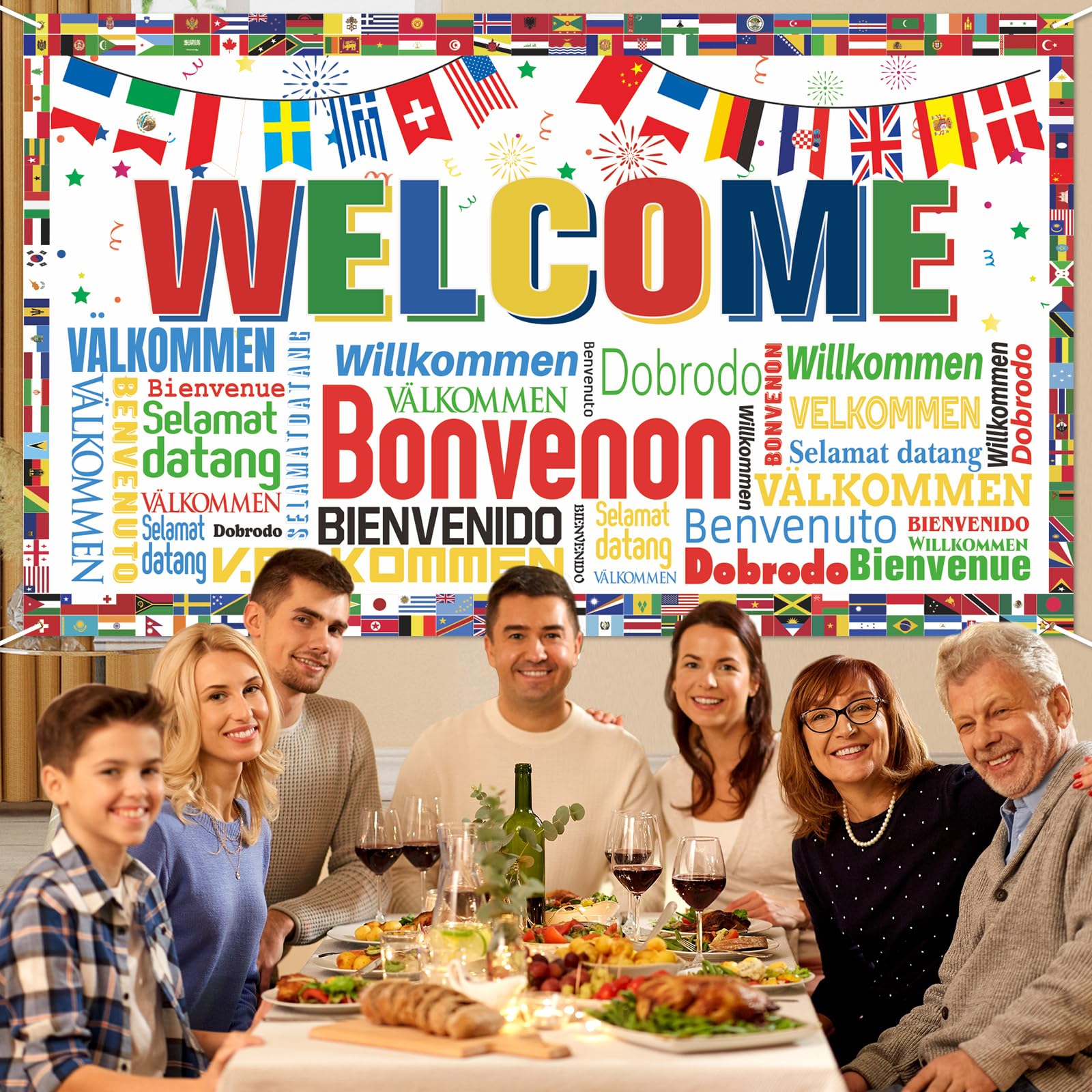 Snapklik.com : International Welcome Banners World Flags Banner ...