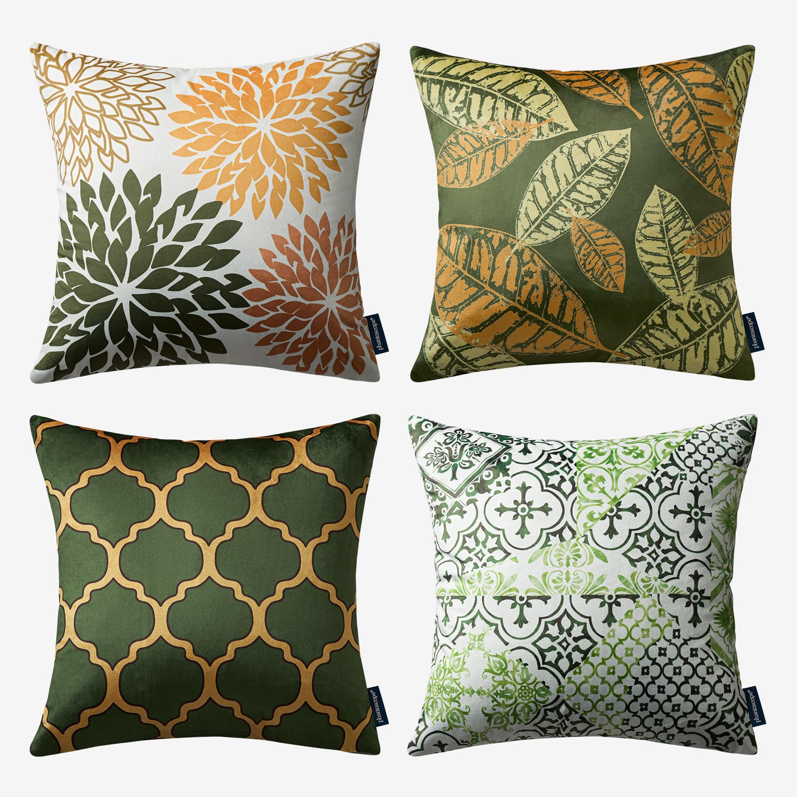 Amazon.com: Phantoscope Set of 4 New Living Series Leaf Geometric Fall ...