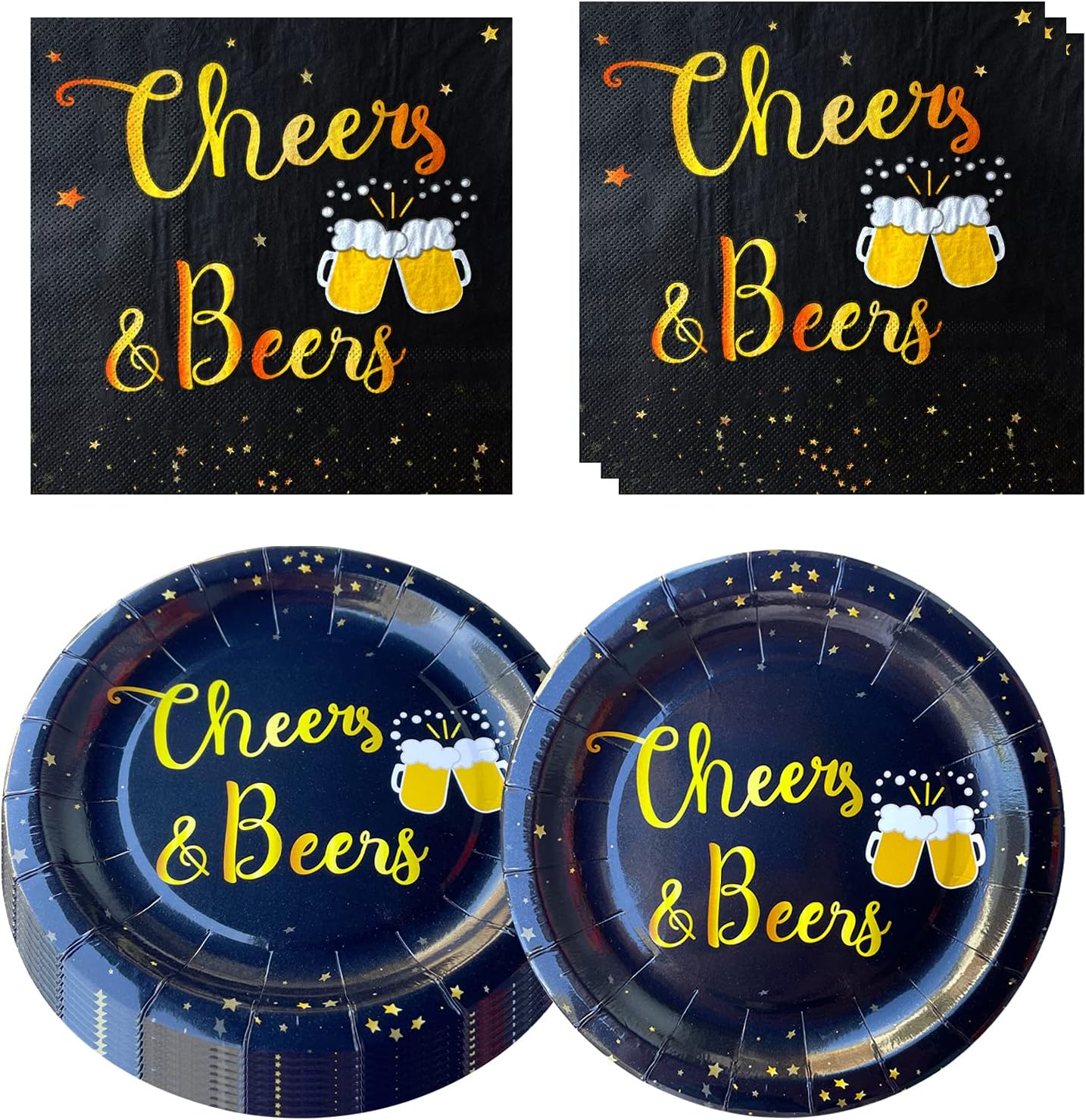 Amazon.com: Creative Converting Cheers & Beers Square Paper Dessert ...
