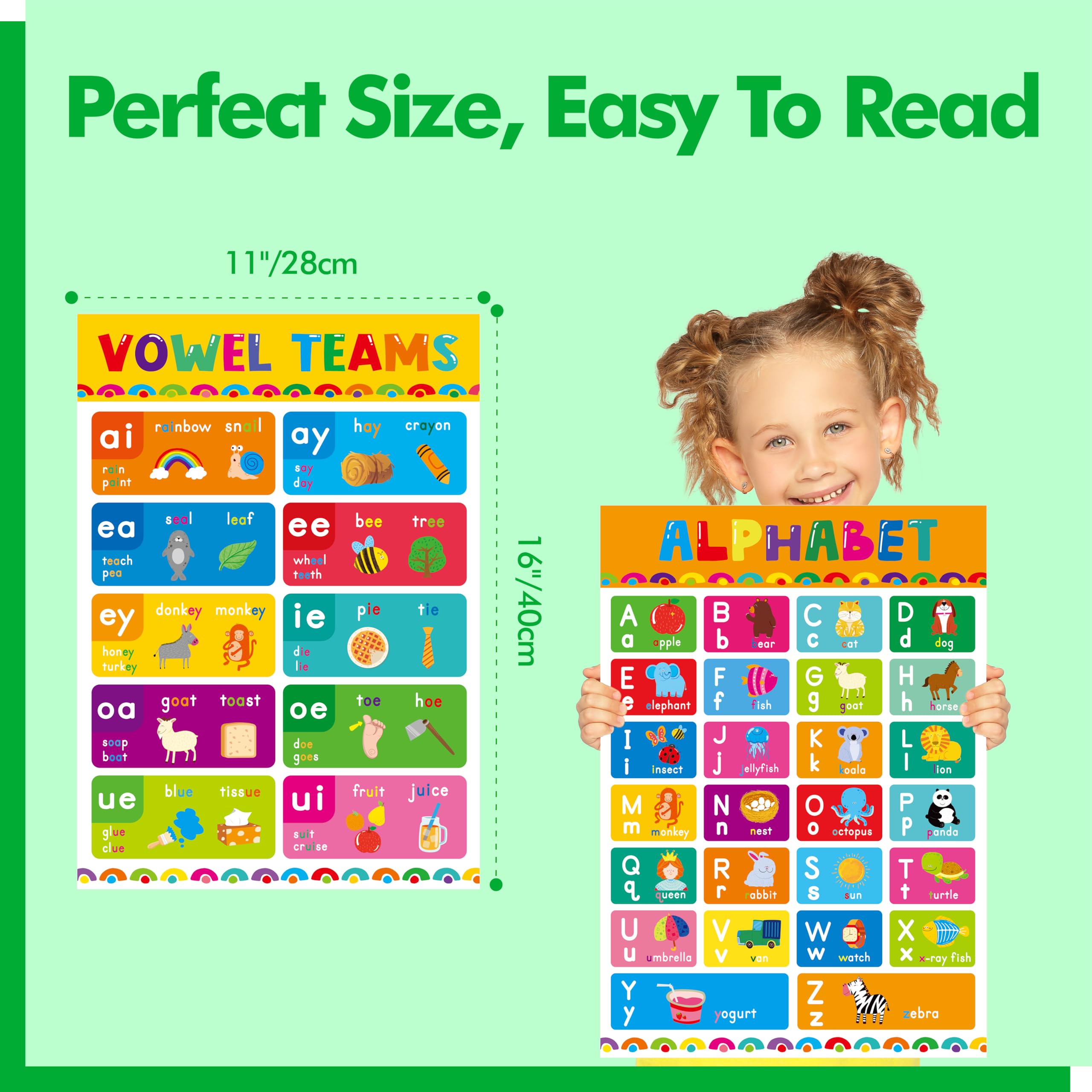 Snapklik.com : 17 English Phonics Posters, Language Education Charts ...