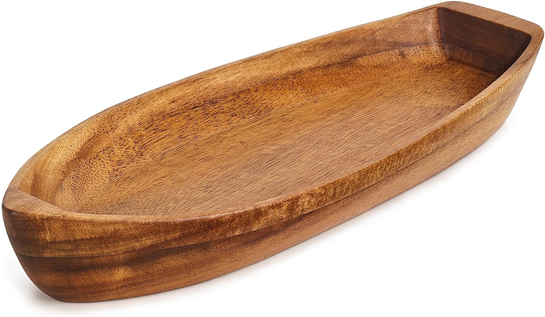 Amazon.com: CAMLOT Lucky Boat Serving Tray, Acacia Solid Wood Boat ...