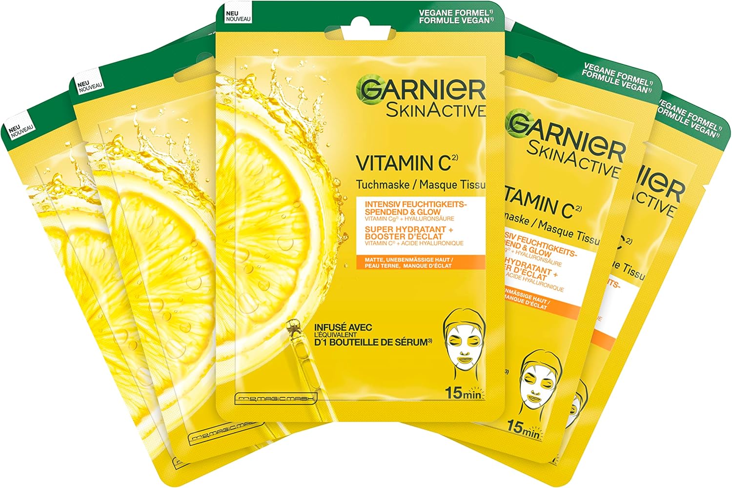 Garnier Moisturising Cloth Masks for Sensitive Skin, with Hyaluronic ...