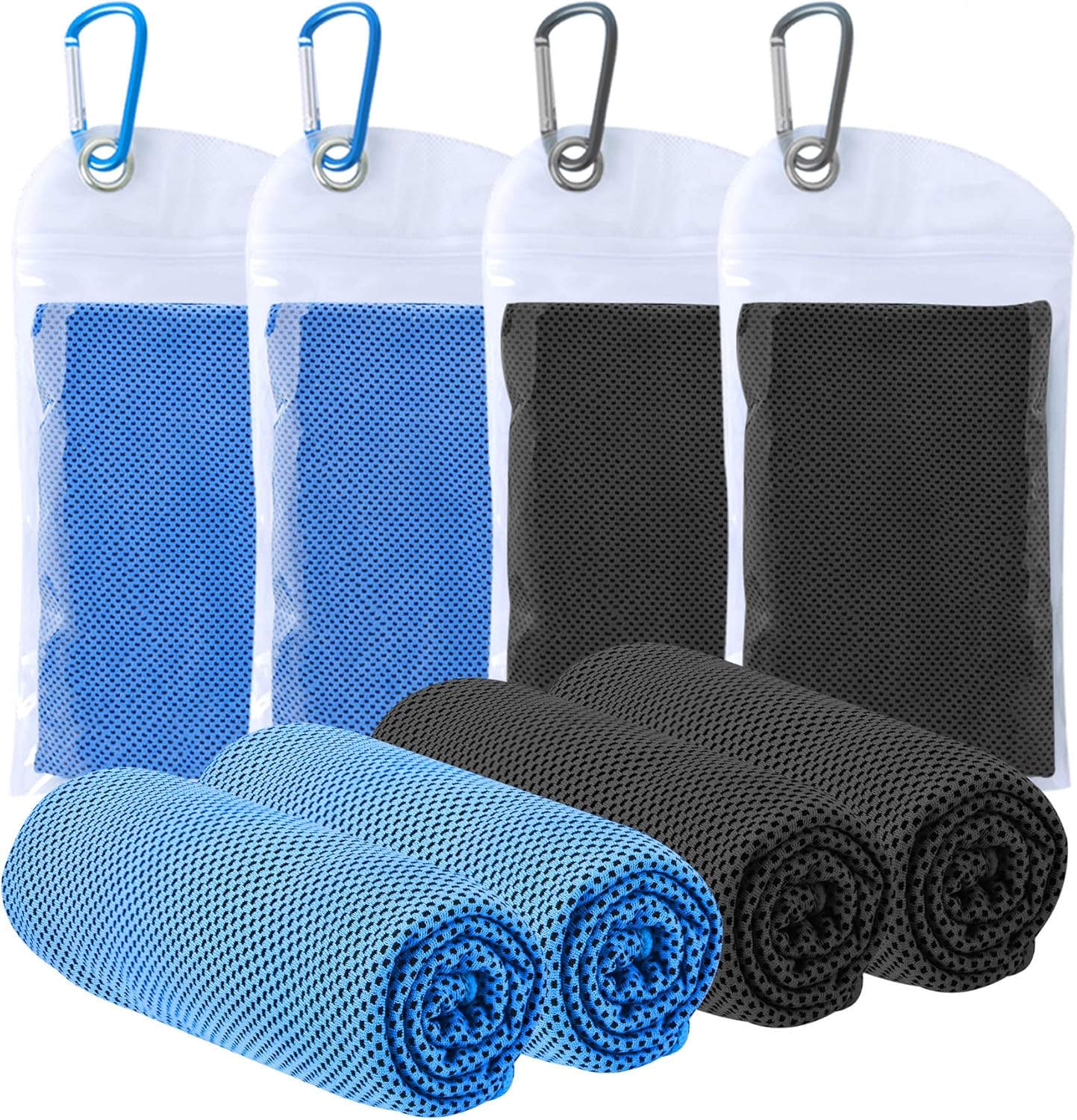 Amazon.com: PureTowel 4 Pack Cooling Towel (40"x 12"),Cooling Towel for ...