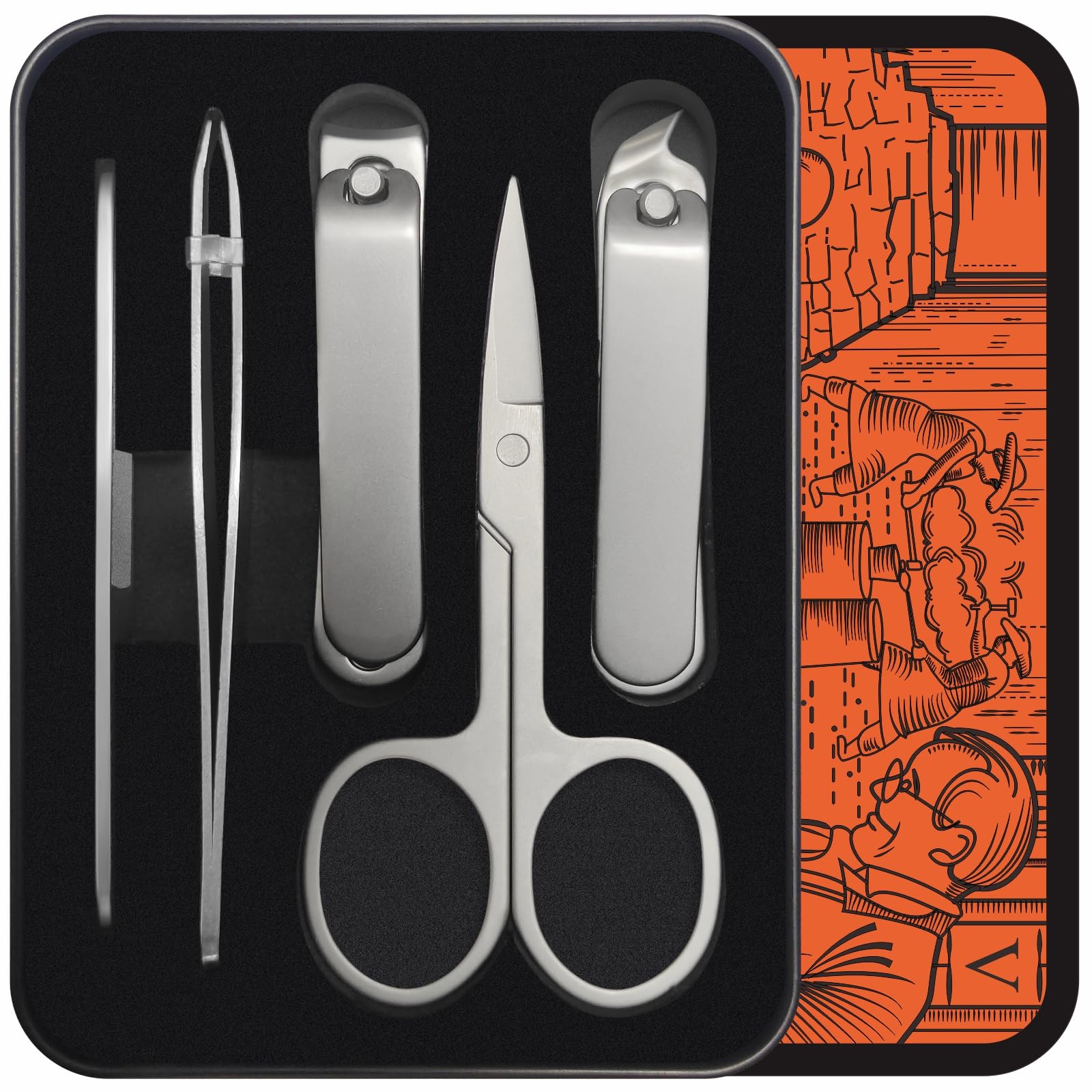 Amazon.com : Konovo 5-Piece Nail Clippers Set，Stainless Steel Manicure ...