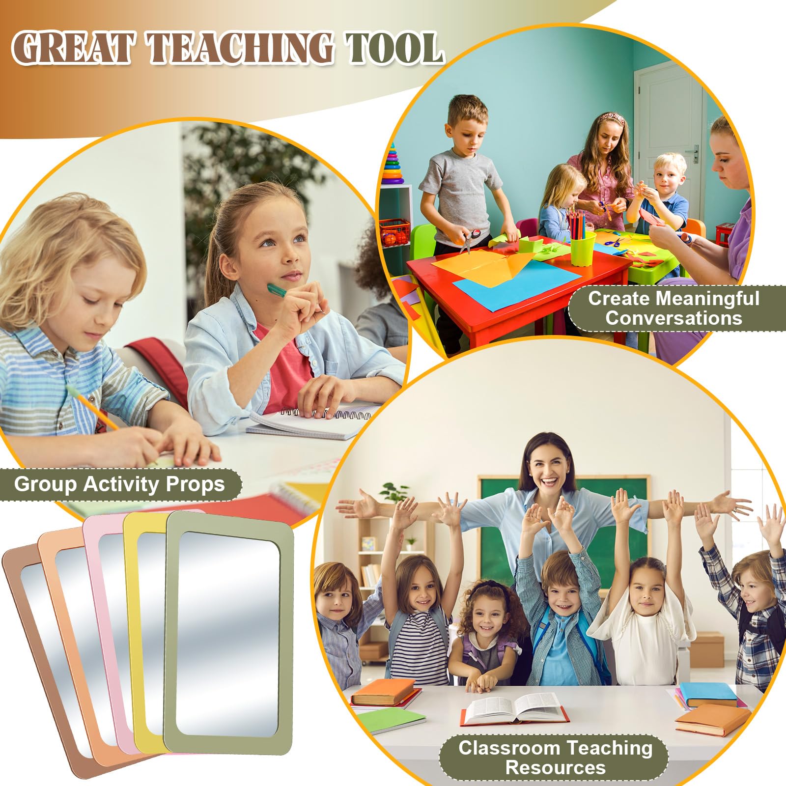 Snapklik.com : Dandat 30 Pcs Back To School Small Mirrors For Kids ...