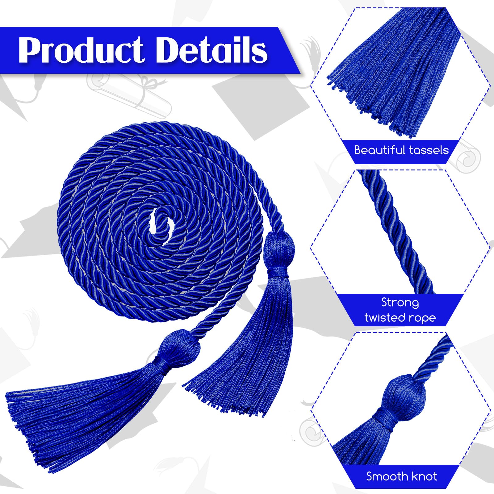 Snapklik.com : Shappy 20 Pieces Graduation Cords Bulk Graduation Tassel ...