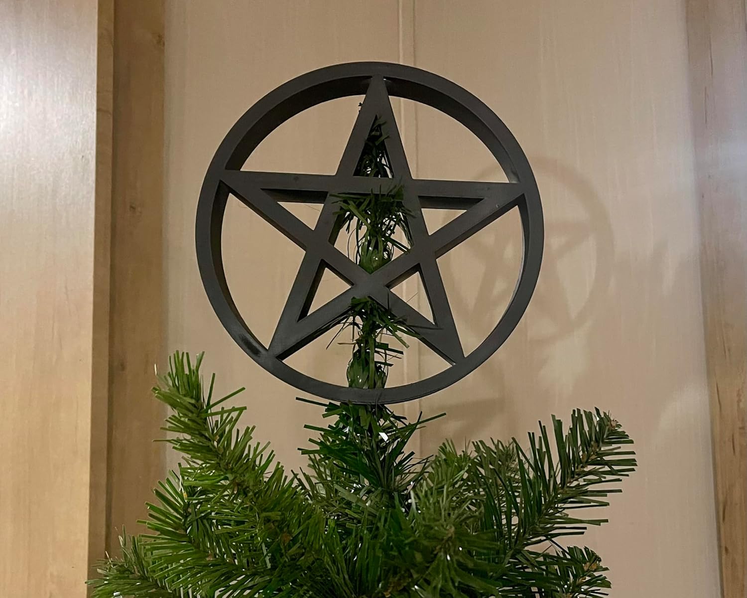 Amazon.com: 7 Inch Pentagram Gothic Tree Topper - Pentacle Christmas ...