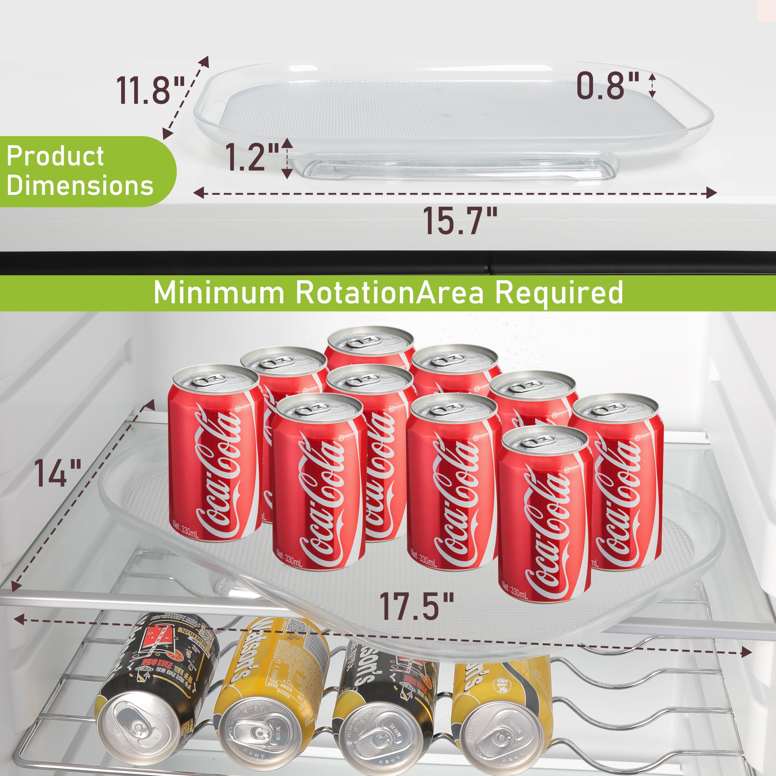 Snapklik.com : NLDD Lazy Susan 360 Rotating Refrigerator Organizer