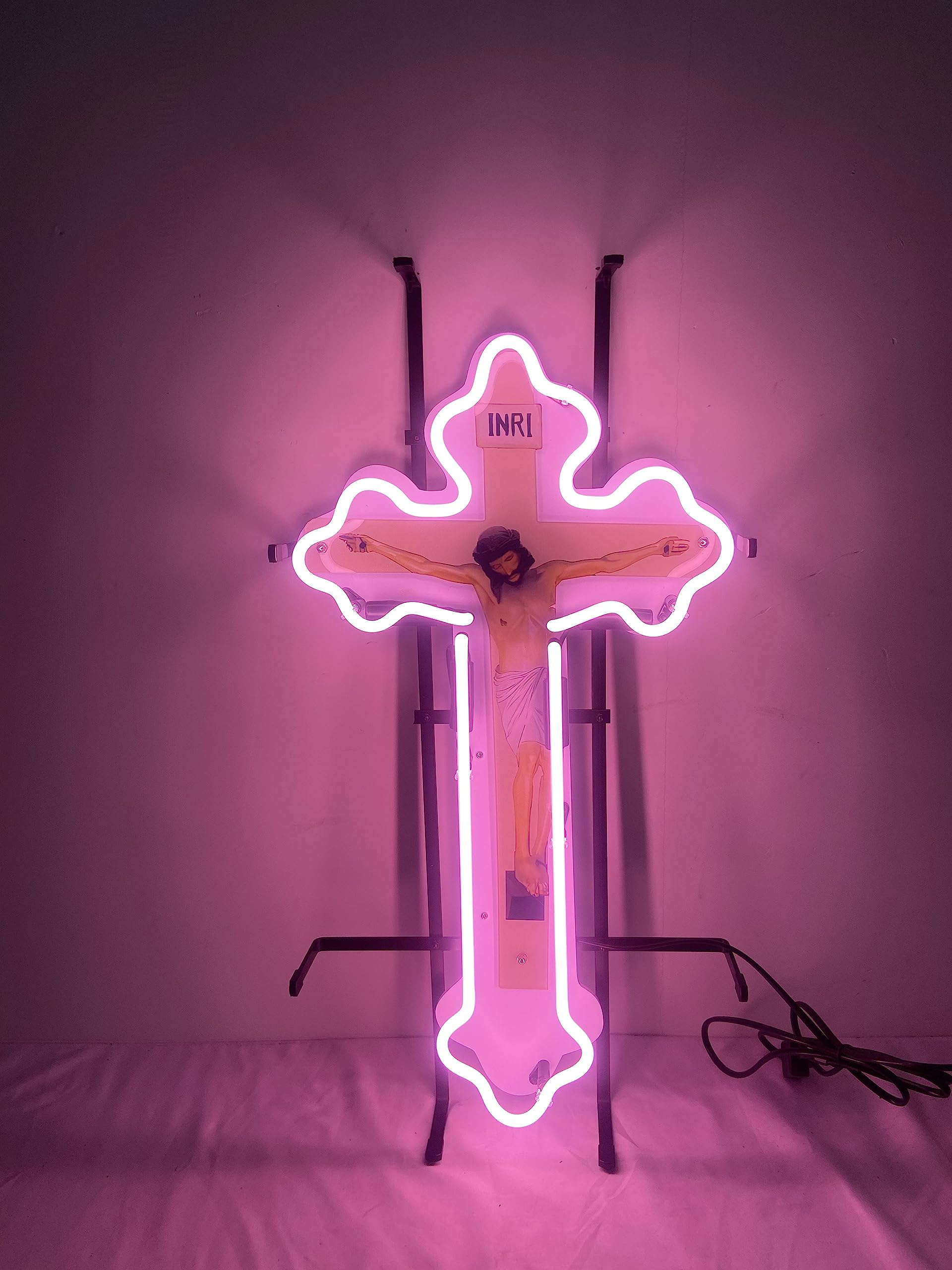 Snapklik.com : Neon Signs Beer Bar Bedroom Jesus Cross Crucifix Glass ...