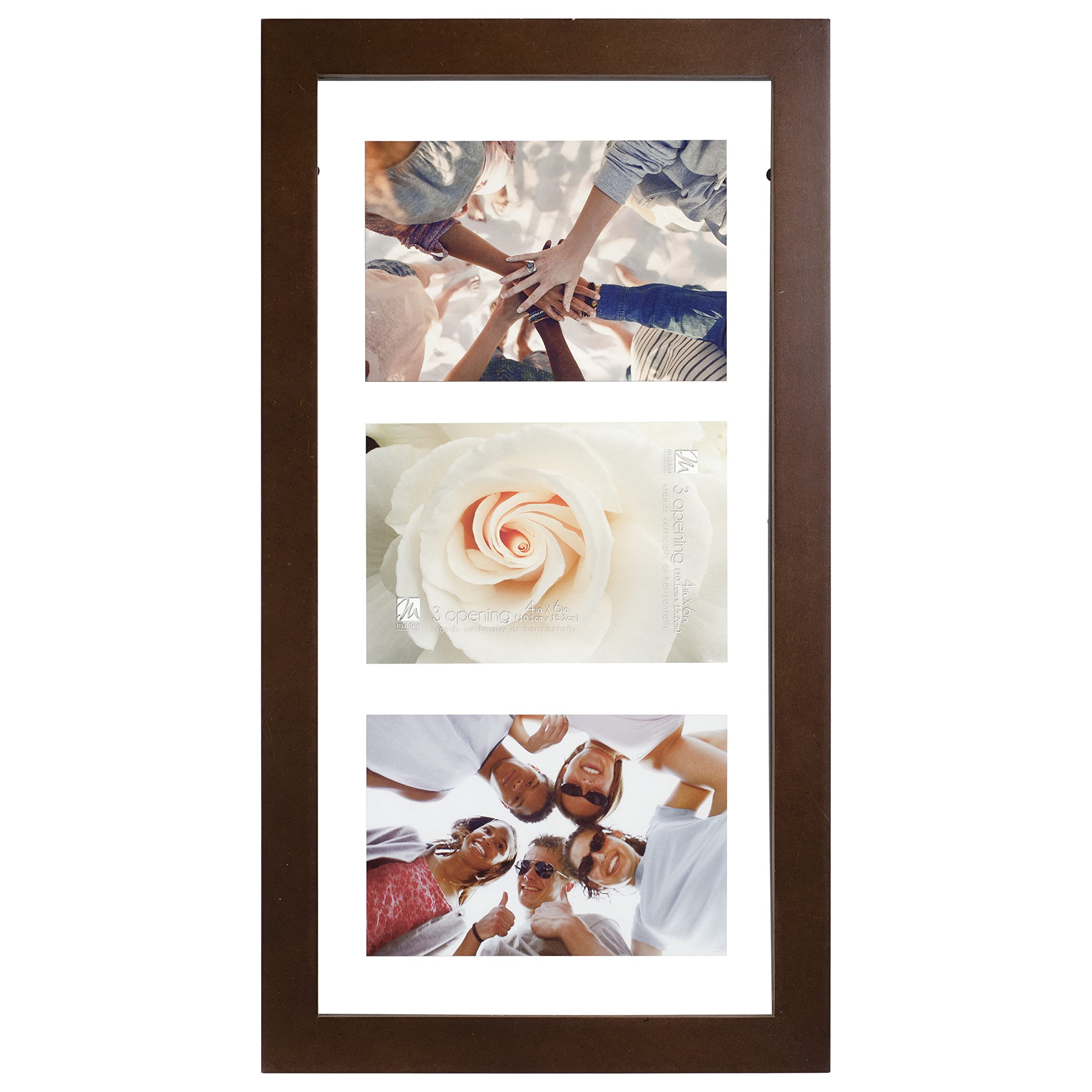 Amazon.com - Malden International Designs 8x16 Walnut Floating Glass ...