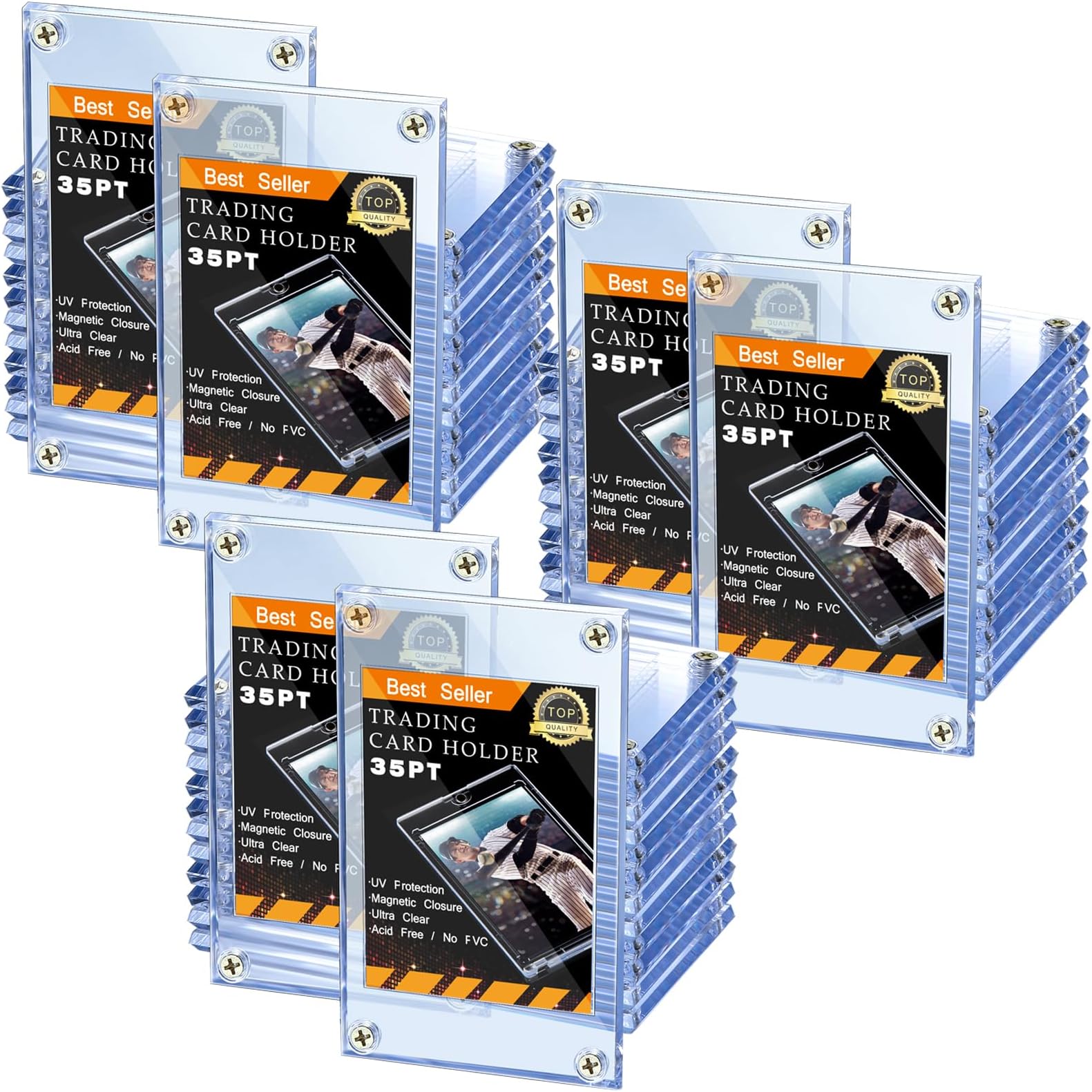 Amazon.com: Jetec Screw Trading Card Protector with Display Stands ...