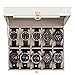Amazon.com: SONGMICS 20-Slot Watch Box, Watch Case with Glass Lid, 2 ...