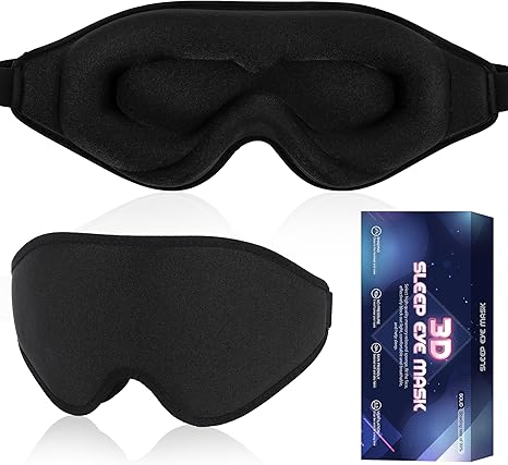 Amazon.com: Sleep Mask, 3D Memory Foam Eye Mask for Sleeping 100% Light ...