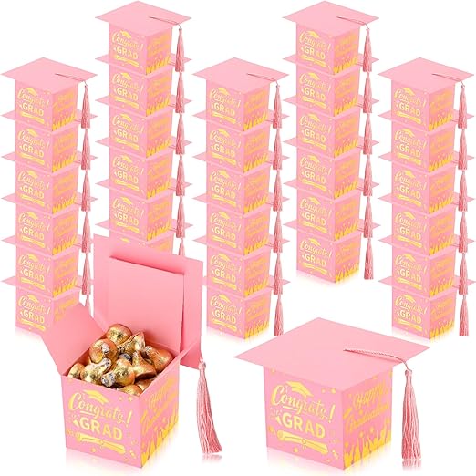 Amazon.com: Chuangdi 30 Pieces Congrats Grad Party Candy Boxes, DIY ...