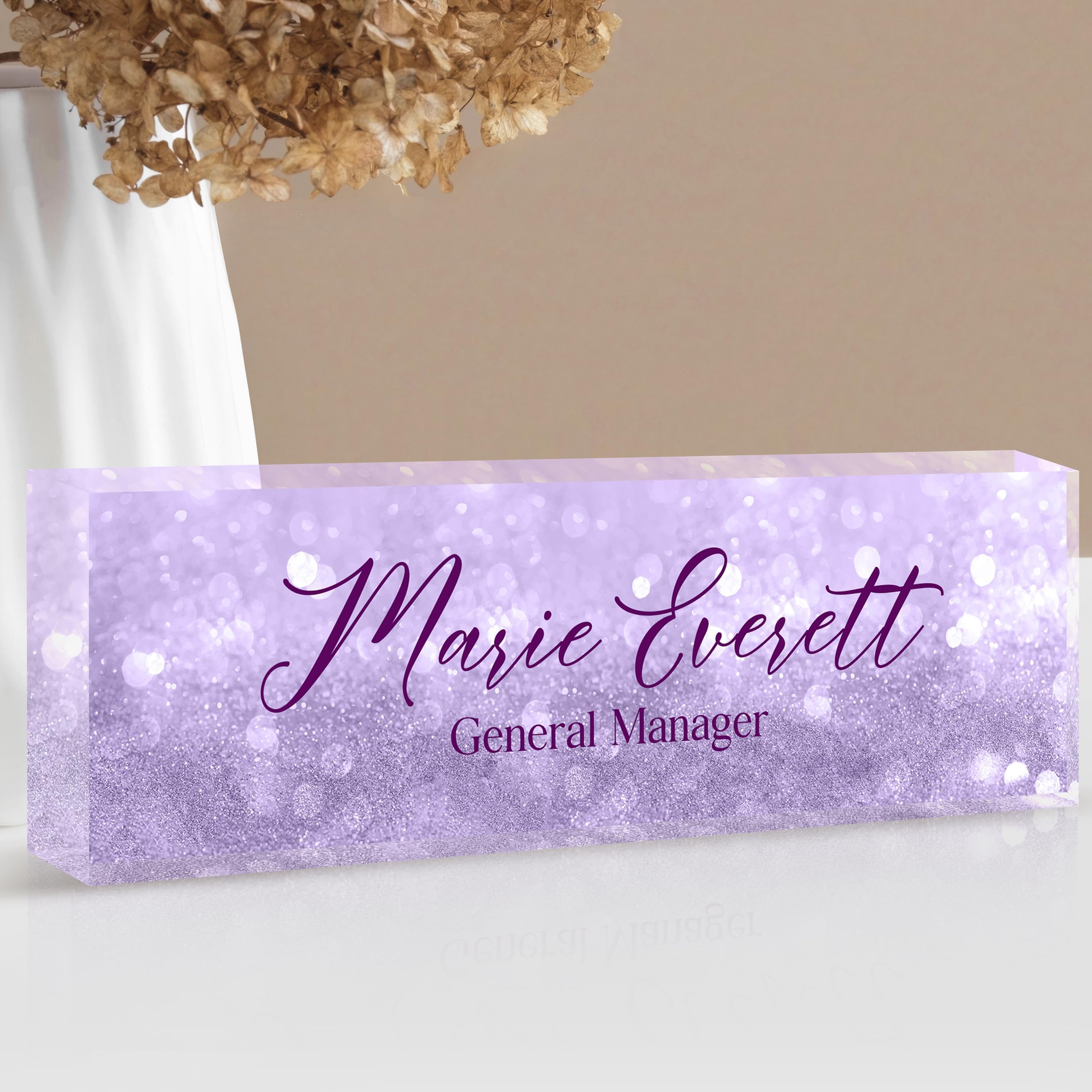 Amazon.com: Office Desk Name Plate Personalized, Custom Name Plates for ...