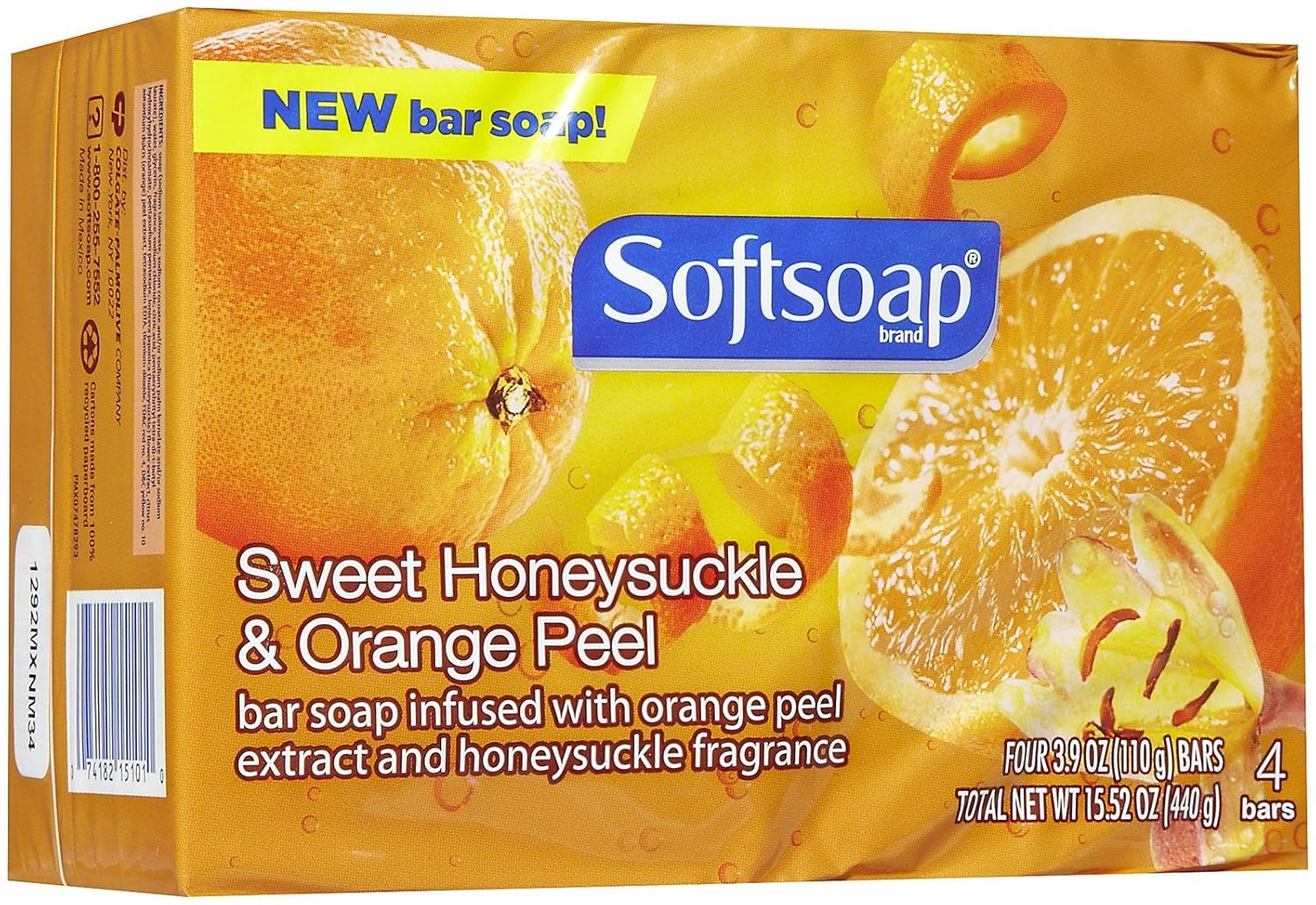 Amazon.com : Softsoap Bar Soap, Sweet Honeysuckle and Orange Peel, 4 ...