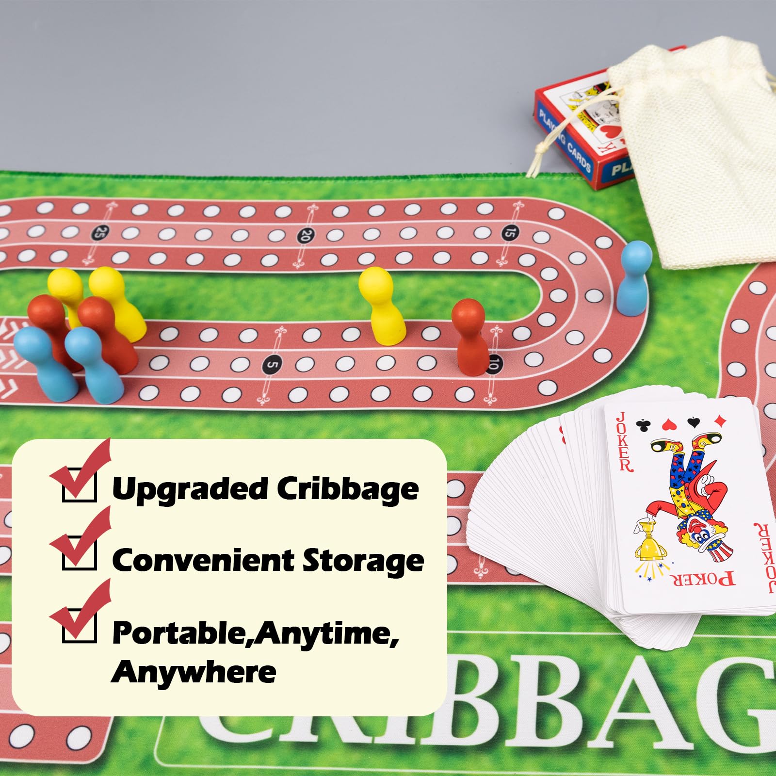 Snapklik.com : Cribbage Board Game,Classic Tabletop Game,Included 1 ...