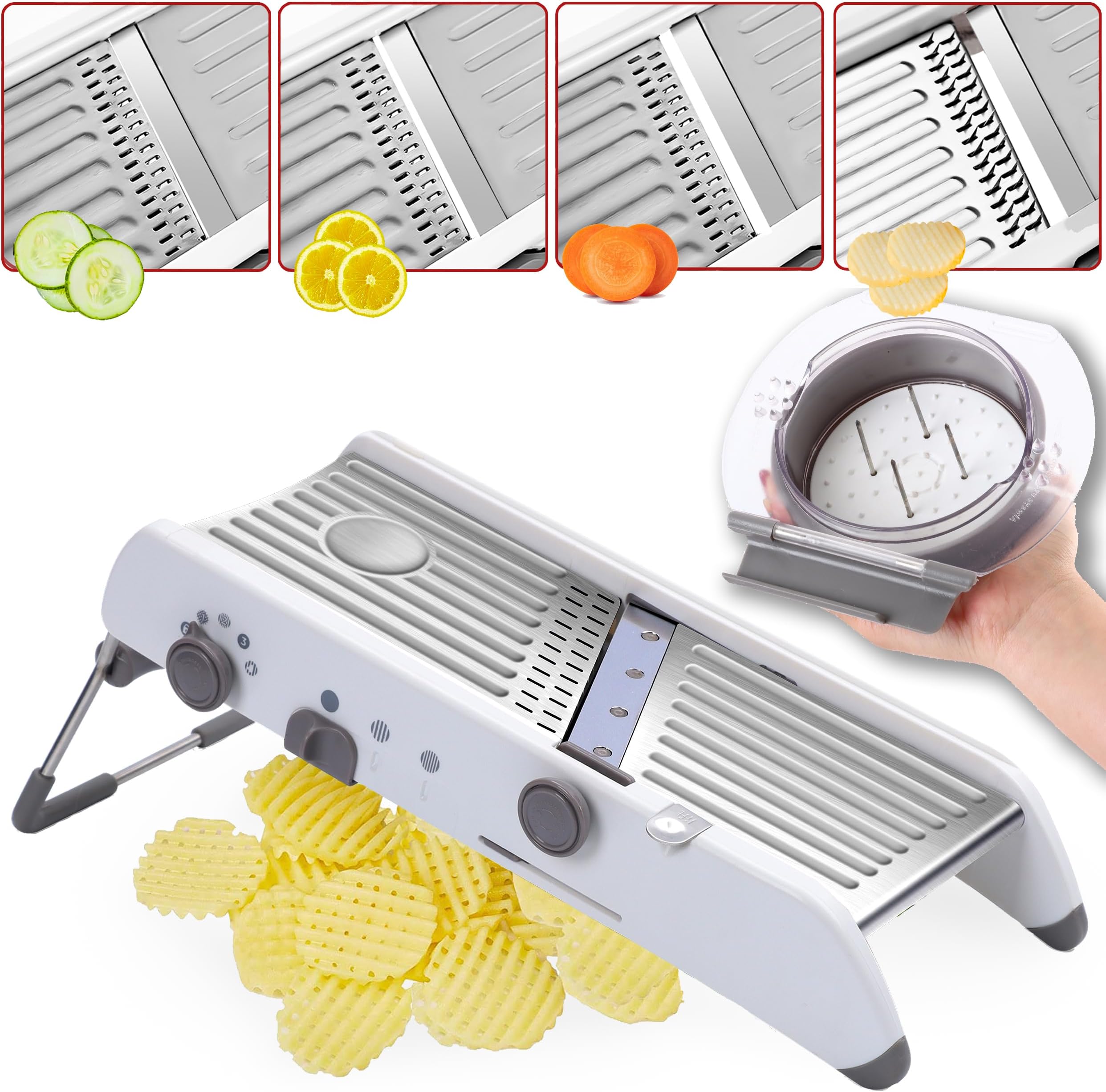 Amazon.com: MIU Stainless-Steel Professional Mandoline Slicer : Home ...