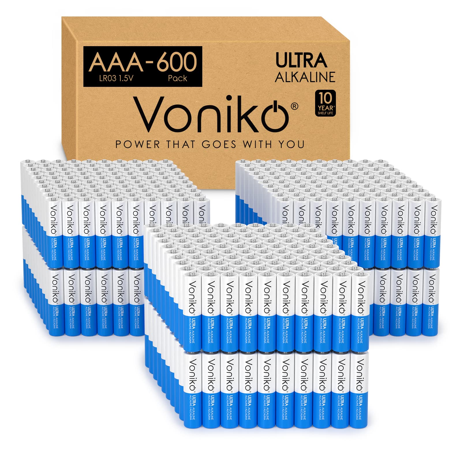 Snapklik.com : Voniko - Premium Grade AAA Batteries -600 Pack ...