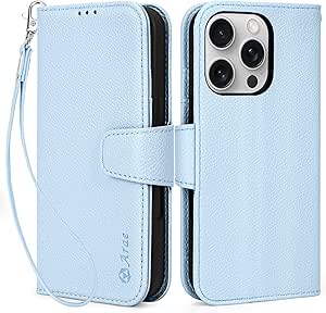 Amazon.com: Arae Compatible with iPhone 16 Pro Case Wallet with Card Holder, Wristlet Strap ...