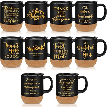Amazon.com: Inbagi 10 Pcs Employee Appreciation Gift Coffee Mugs Set 15 ...