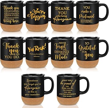 Amazon.com: Inbagi 10 Pcs Employee Appreciation Gift Coffee Mugs Set 15 ...