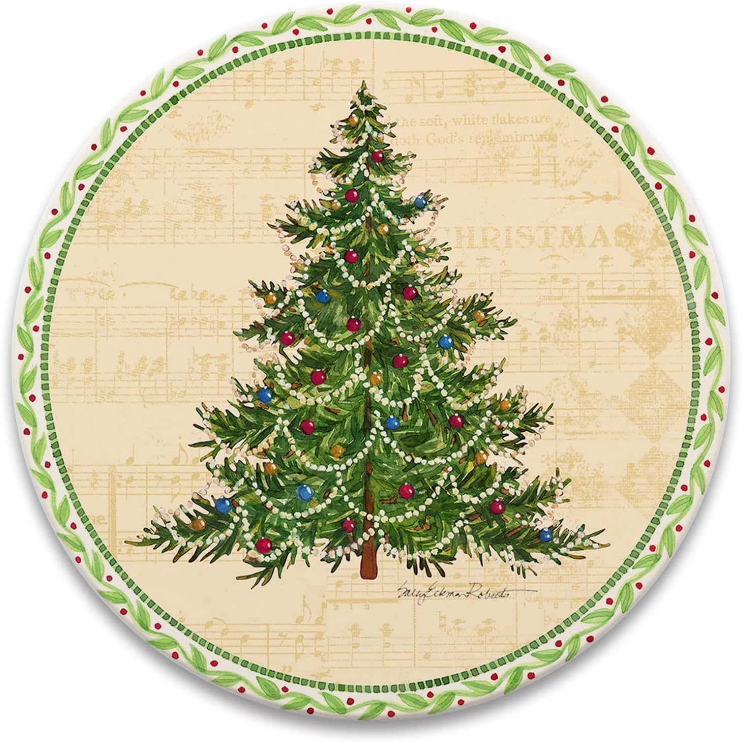 Amazon.com | Thirstystone Stoneware Coaster Set, Jingle All the Way ...