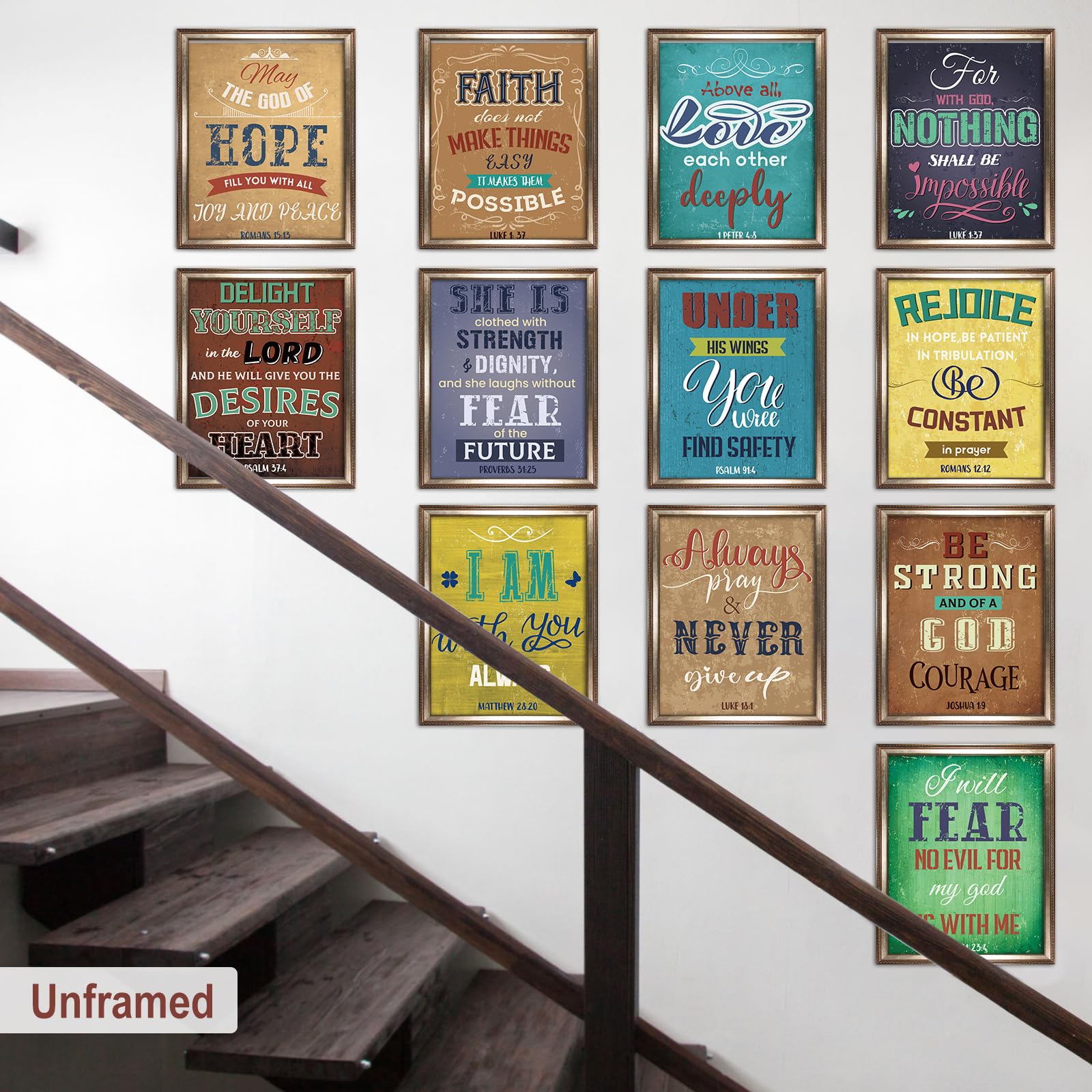 Snapklik.com : ZOIIWA 12 Pcs Bible Verse Posters For Classroom ...