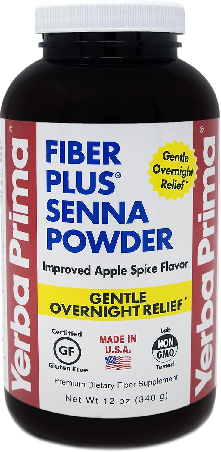 Yerba Prima Fiber Plus Powder, Apple Spice Flavor, 12-Ounce : Amazon ...