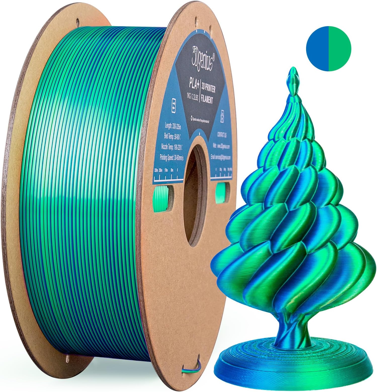 Amazon.com: Silk PLA Filament 1.75mm, Silk PLA 3D Printer Filament, 2.2 ...