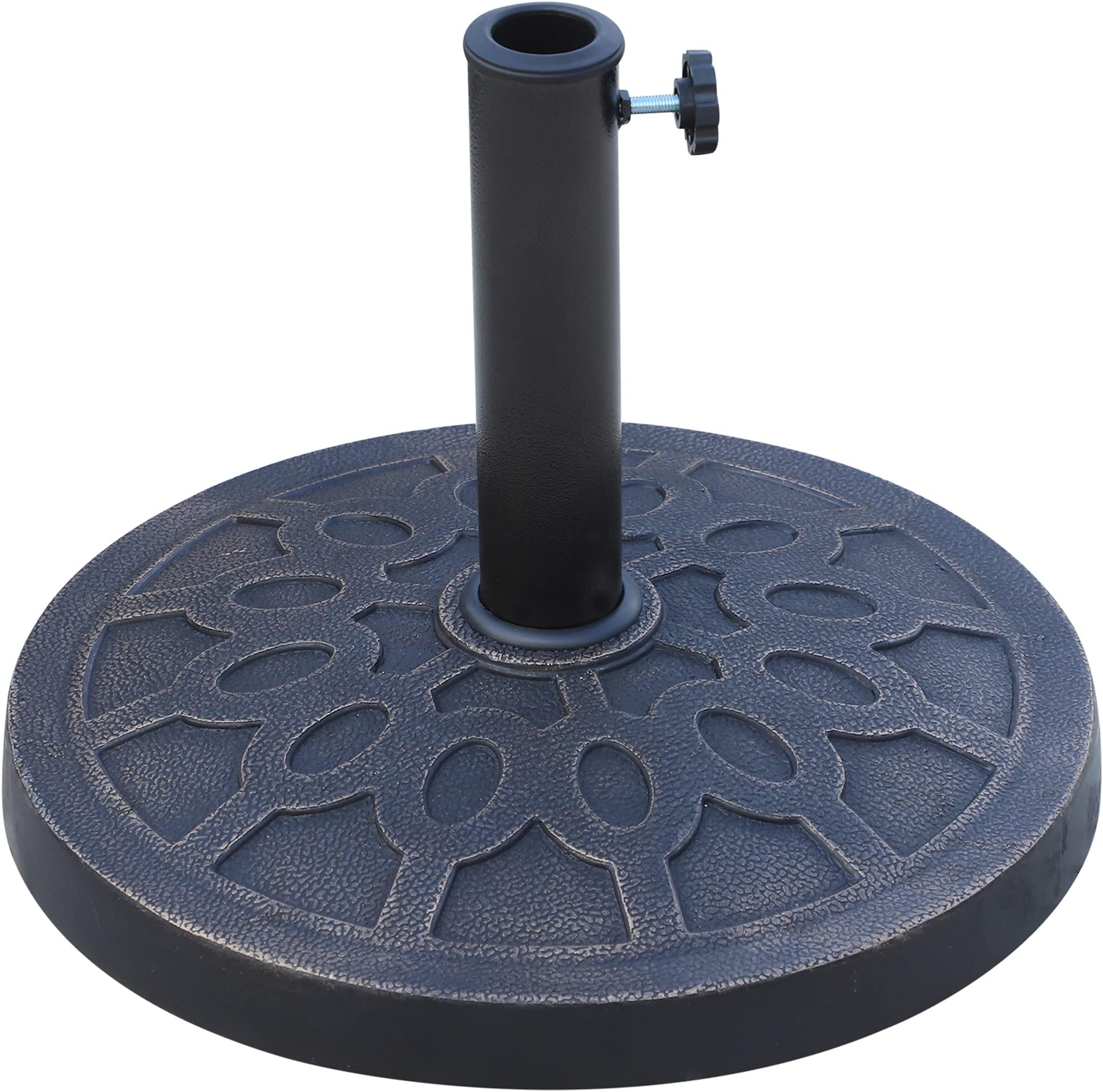 Amazon.com : 18 Inch Cast Stone w/Resin Shell Patio Umbrella Base ...