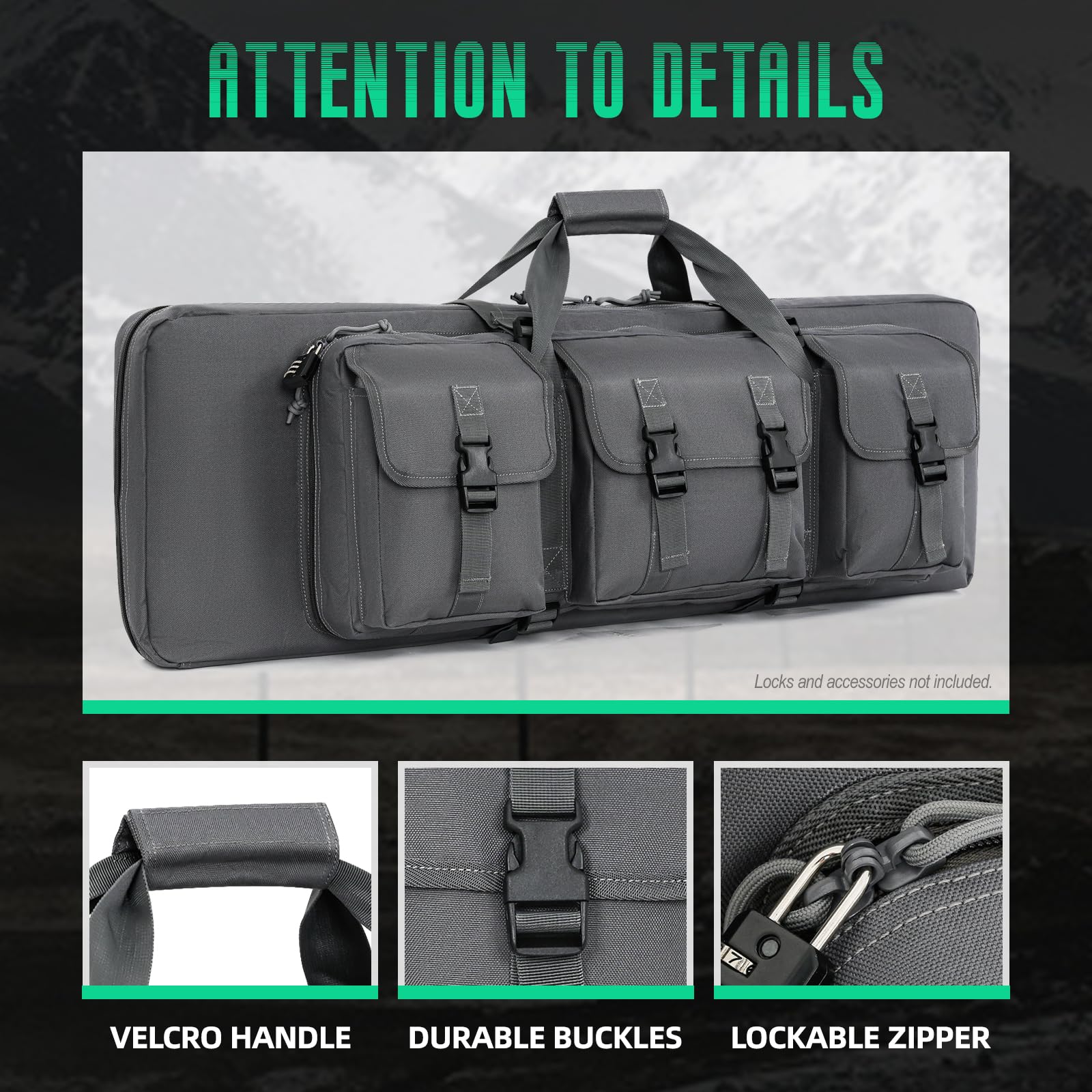 DULCE DOM 32/36/42/48 inch Double Rifle Case Soft Bag Gun Case, Perfect ...