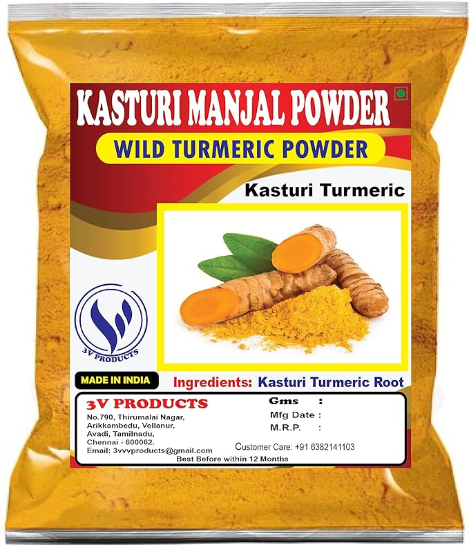 3V PRODUCTS Kasturi Turmeric Powder 100g | Wild Turmeric | Kasturi ...