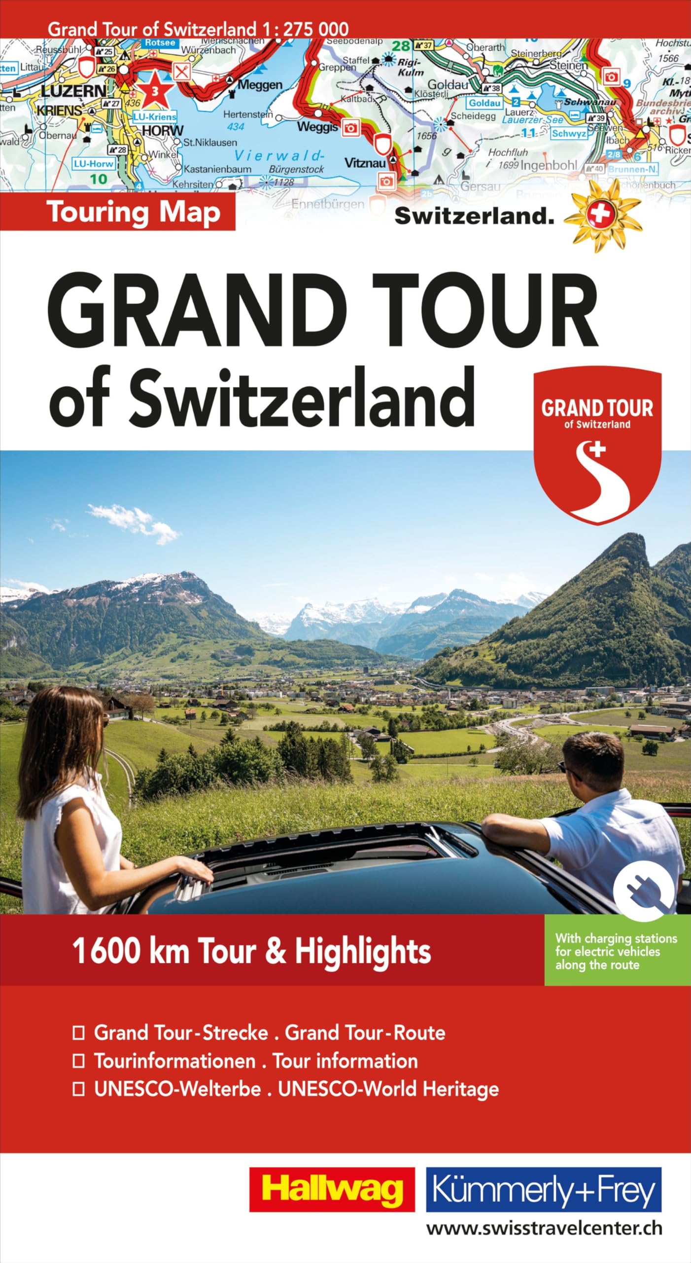 Switzerland the Grand Tour - Touring Map L2019: HKF.120 (English ...